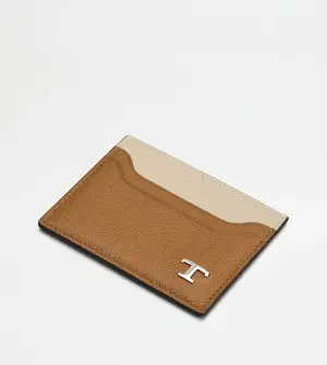 TOD'S Bi-fold Card Wallet - Brown