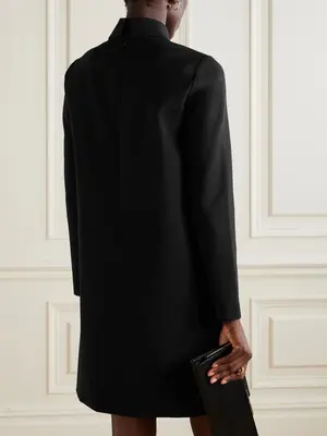 Carolina Herrera Embellished Wool Blend Mini Shirt Dress