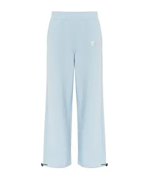 Versace Logo Wide-leg Track Pants - Light Blue