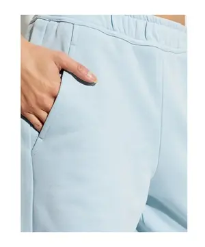 Versace Logo Wide-leg Track Pants - Light Blue