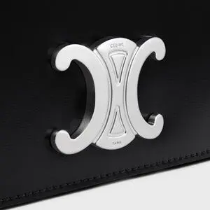 Celine Triomphe Small Crossbody Bag In Shiny Calfskin