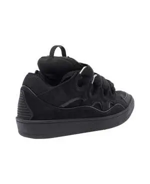 LANVIN Suede Lace-up Sneakers - Black
