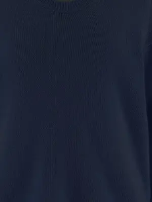 ALLUDE V-neck Ribbed Knit Sweater