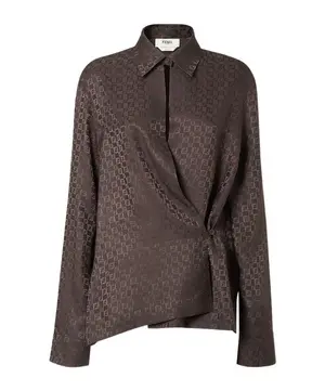 Fendi Ff Jacquard Asymmetrical Shirt