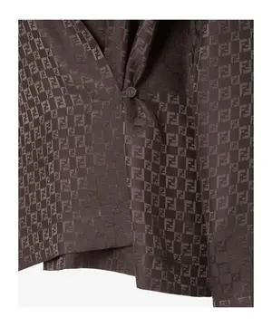 Fendi Ff Jacquard Asymmetrical Shirt