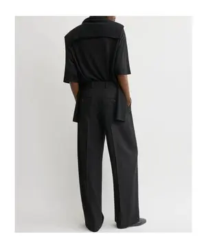 TOTEME Wide Fluid Trousers - Black