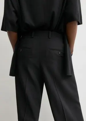 TOTEME Wide Fluid Trousers - Black