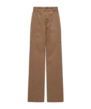 Moncler Logo Detailed Straight-leg Trousers - Brown