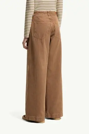 Moncler Logo Detailed Straight-leg Trousers - Brown