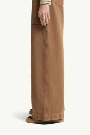 Moncler Logo Detailed Straight-leg Trousers - Brown