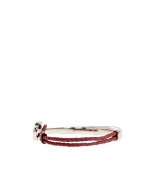 FERRAGAMO Gancini Braided Bracelet - Red