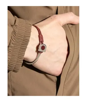 FERRAGAMO Gancini Braided Bracelet - Red