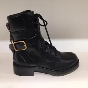 Chloé Logo Buckle Lace-up Boots