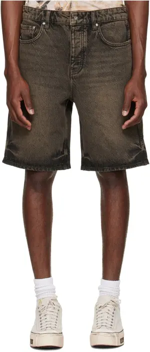 REPRESENT Relaxed Fit Denim Shorts