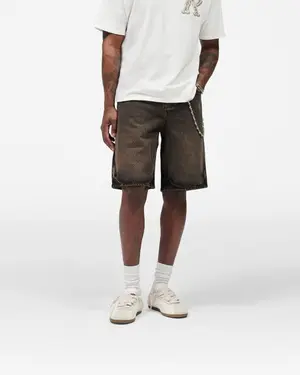 REPRESENT Relaxed Fit Denim Shorts