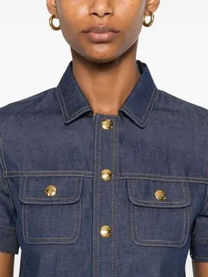 Celine Mini Dress In Raw Wash Denim