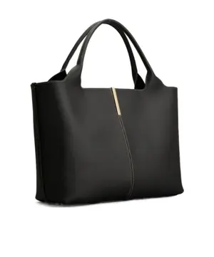 TOD'S Logo Engraved Tote Bag - Black