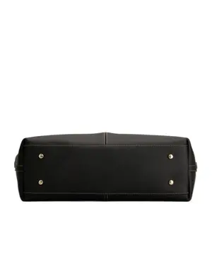 TOD'S Logo Engraved Tote Bag - Black