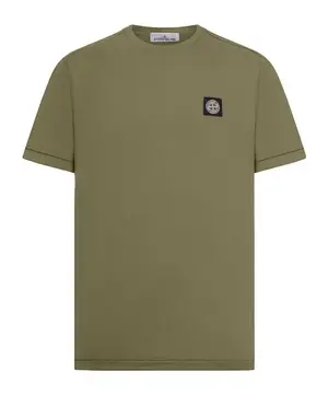 Stone Island Logo Patch Slim T-shirt - Green