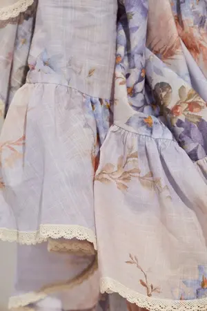 Zimmermann Cascadian Belted Mini Dress - Nude