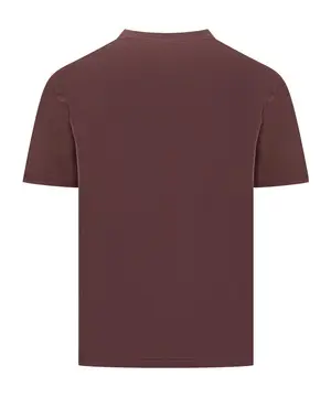 LANVIN Logo Embroidered Crewneck T-shirt - Red