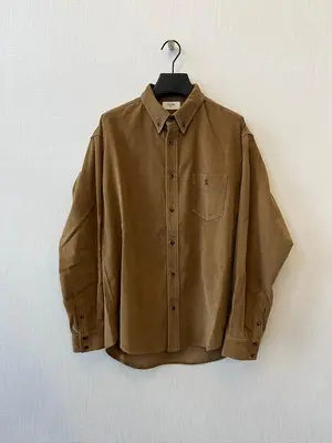 Celine Relaxed Shirt In Corduroy
