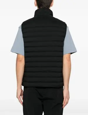 Stone Island Quilted Stand Collar Gilet - Black