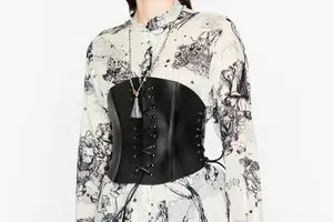 Dior Corset Belt With Leather Buckle