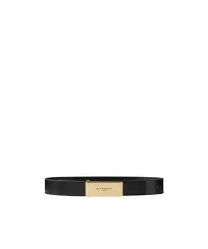 Givenchy Paris Signature Label Buckle Belt - Black