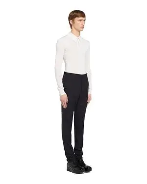 Prada Wool Blend Slim Fit Trousers