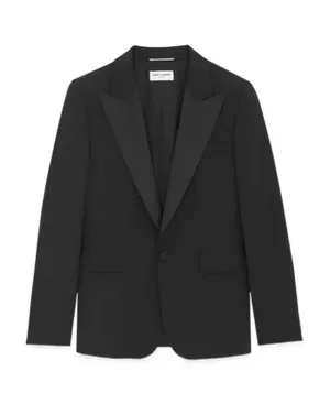 Saint Laurent Single-breasted Tuxedo Jacket - Black