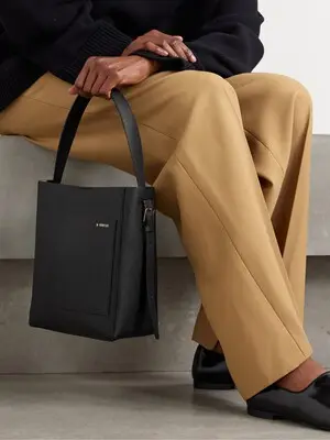 VALEXTRA Open Top Mini Bucket Bag - Black