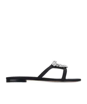 Manolo Blahnik Embellished Flat Sandals