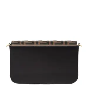 Fendi Black And Leather Wallet - Brown