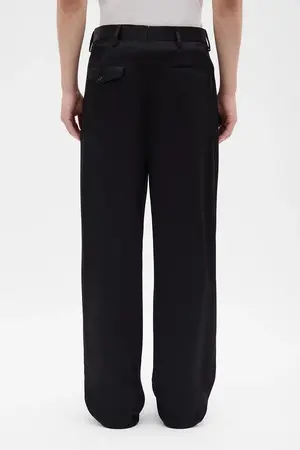 ANN DEMEULEMEESTER Wide Leg Trousers With Drawstring Waist