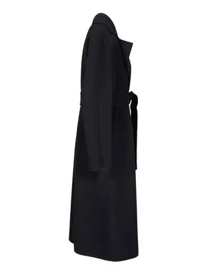 Max Mara Cles Belted Coat - Navy