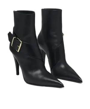 Alexander McQueen Heron Buckle Ankle Boots - Black