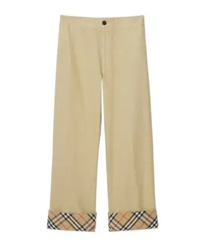 Burberry Vintage Checked Turn-up Hem Trousers - Hamper