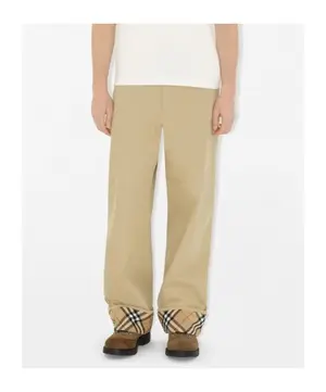 Burberry Vintage Checked Turn-up Hem Trousers