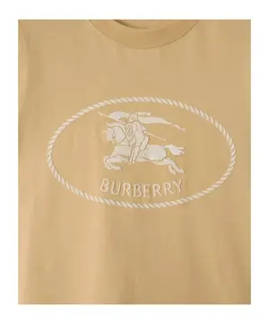 Burberry Embroidered Crewneck T-shirt - Flax