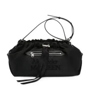 Alexander McQueen Logo Embroidered Shoulder Bag