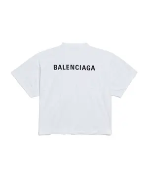 Balenciaga Logo Embroidered Mockneck T-shirt