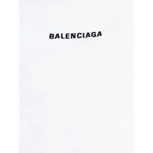 Balenciaga Logo Embroidered Mockneck T-shirt