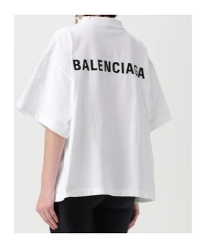 Balenciaga Logo Embroidered Mockneck T-shirt