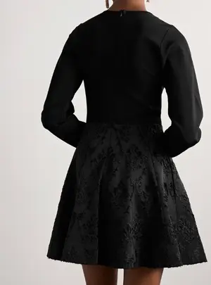 Ulla Johnson Cara Elastic Knit Embroidered Jacquard Mini Dress