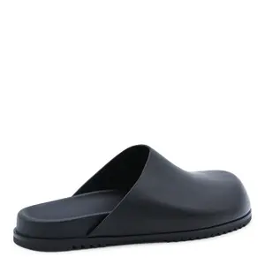 Rick Owens Round Toe Slip-on Sandals - Black