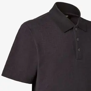 Fendi Piqué Ff Jacquard Polo Shirt