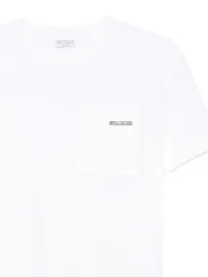 Brunello Cucinelli Shiny Tab Crewneck T-shirt - No