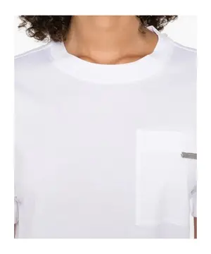 Brunello Cucinelli Shiny Tab Crewneck T-shirt - No