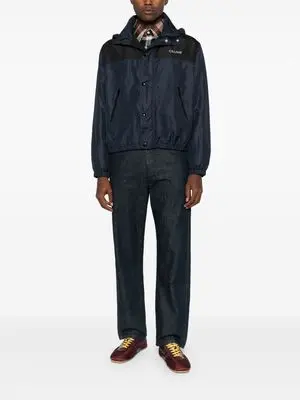 Celine Windbreaker In Nylon - Navy